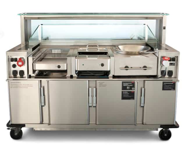 Rieber ACS _1600_O3_three module unit showing induction wok, induction ...